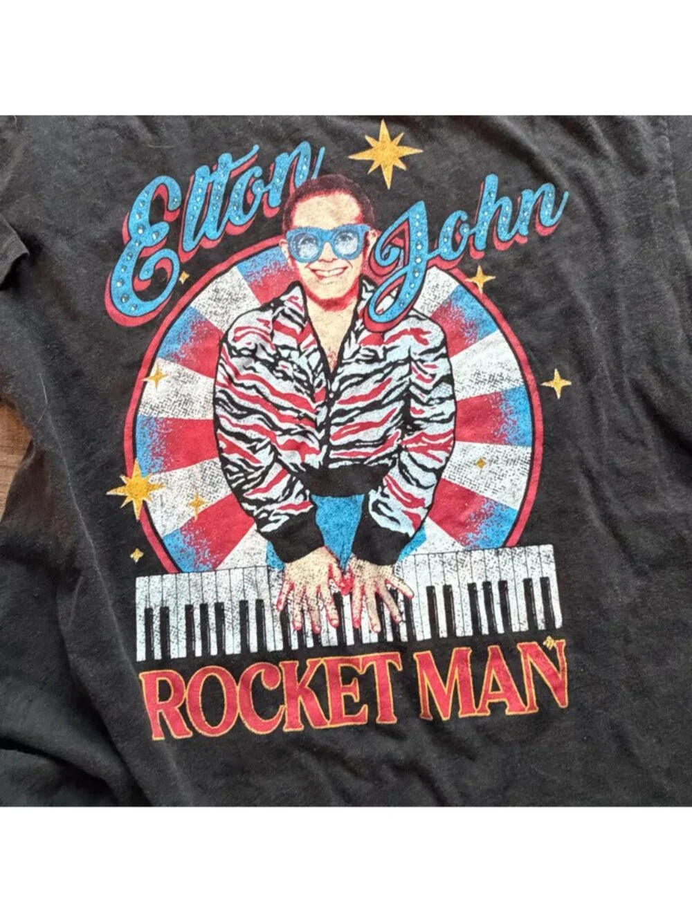 HST Global Limited | Shirts | Elton John Rocket Man Tshirt Black ...